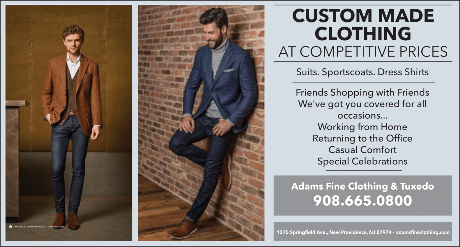 About Us - Adams Fine Clothing | Men's Clothing, Suits, Tailoring and ...